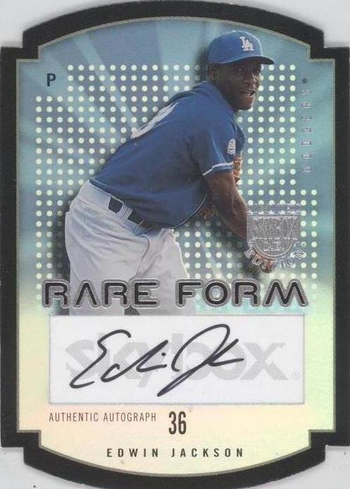 2004 Skybox Limited Edition - Rare Form Edwin Jackson #RFA-EJ Black ...