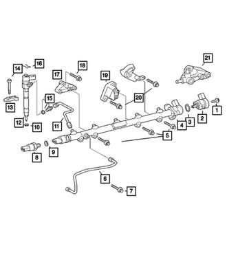 Genuine Mopar Fuel Injector Supply Tube 5080292AA | eBay