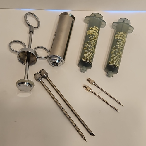 Metal Injector/Turkey/Chicken-Original Cajun Marinade/2 Plastic ...
