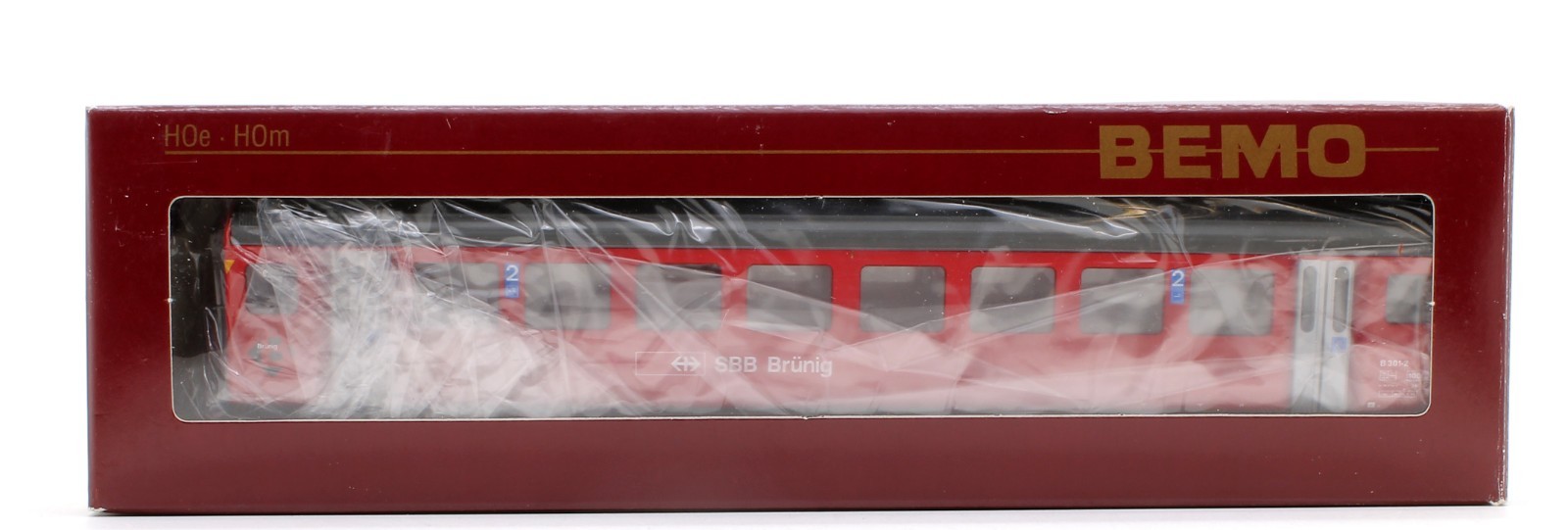 BEMO HOm GAUGE 3271 431 SBB CFF FFS RED 2ND CLASS PASSENGER COACH B301 ...