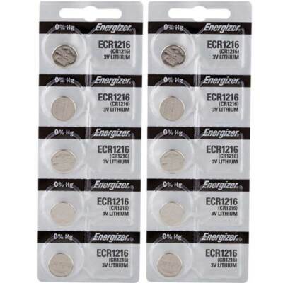 10 x Energizer 1216 Batteries, 3V Lithium CR1216 | eBay