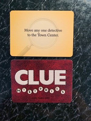 Clue Mysteries Move Any Detective To Town Center Card Replacement 2005 ...