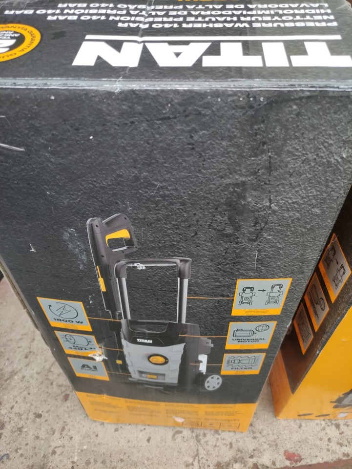 Titan High Pressure Washer TTB1800PRW Corded Electric Jet Wash Gun ...