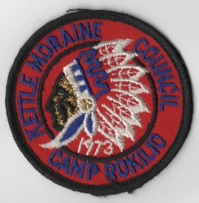 1973 Camp Rokilio Kettle Moraine Council BSA Patch BLACK Bdr. [CA4507 ...