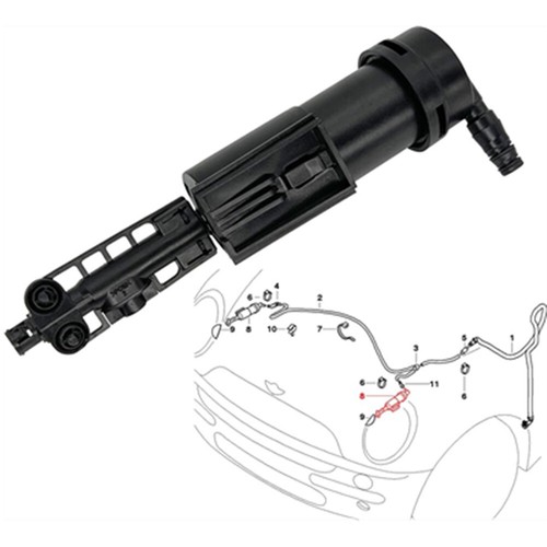 Front Left Headlight Washer Pump 61677147047 For Mini Cooper Hatchback ...