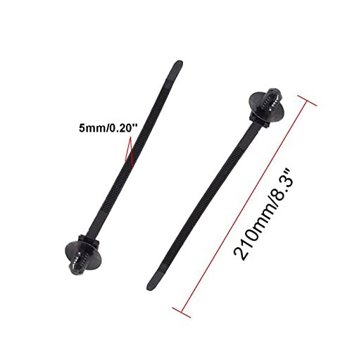 50pcs Black Fir Tree Nylon Push Mount Cable Zip Tie 8.3"x0. | eBay