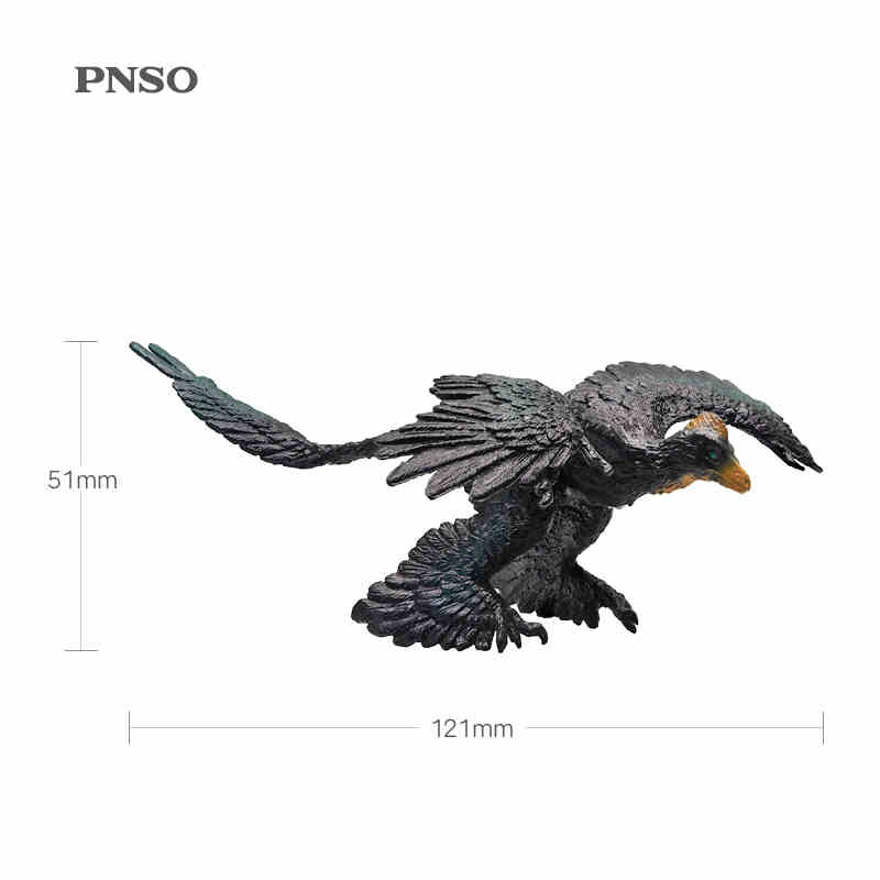 PNSO Microraptor Model Dromaeosaur Dinosaur Collection Animal Decor Kid ...