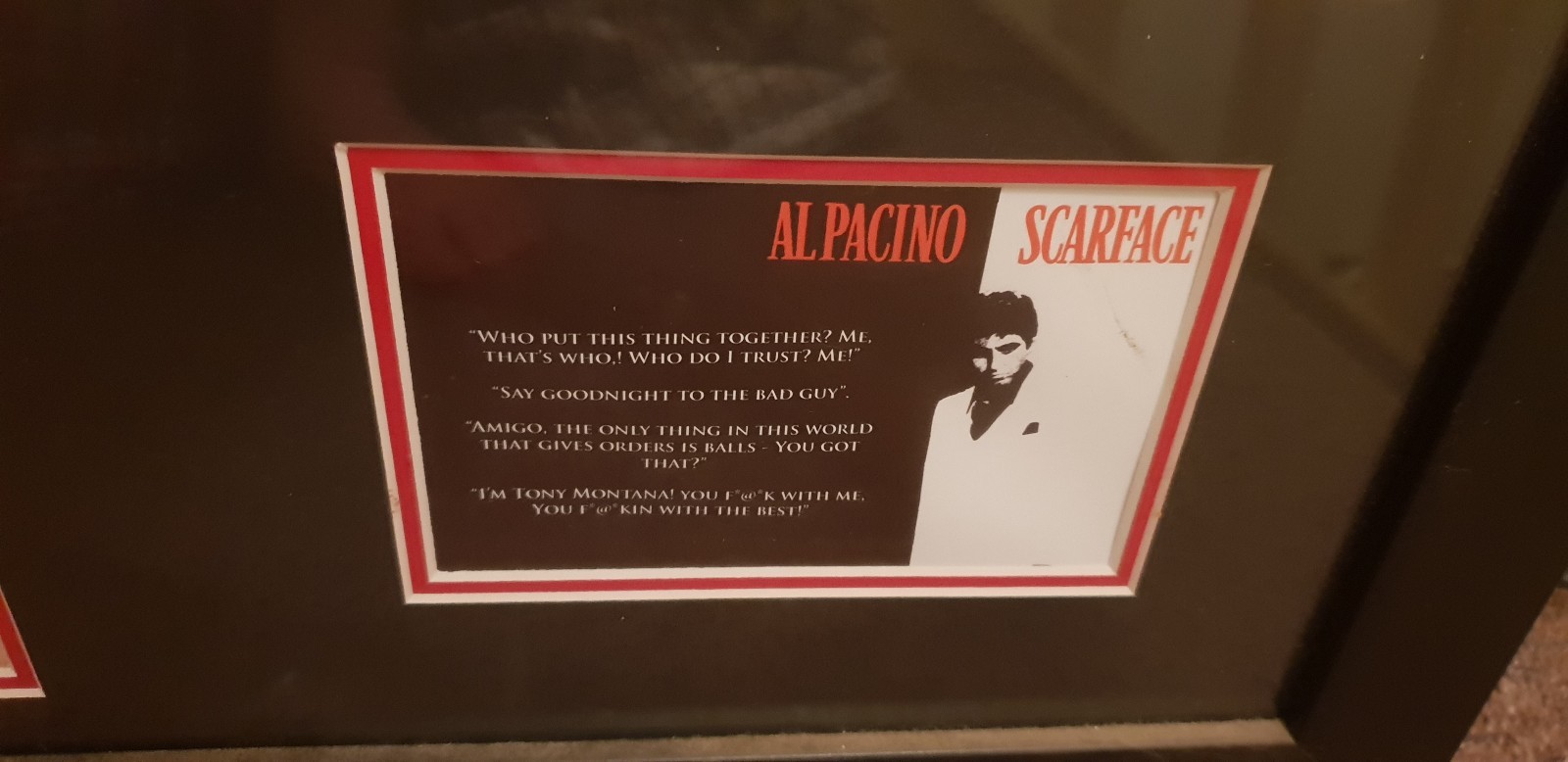 LARGE SCARFACE FRAME..LIMITED ED..WITH GUN AND BULLETS..SIGNED | eBay ...