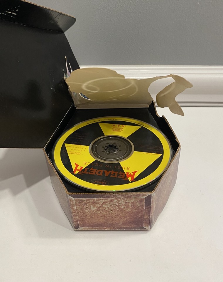Megadeth 1990 Rust In Peace RARE CD Coffin Box Set Capitol Records ...