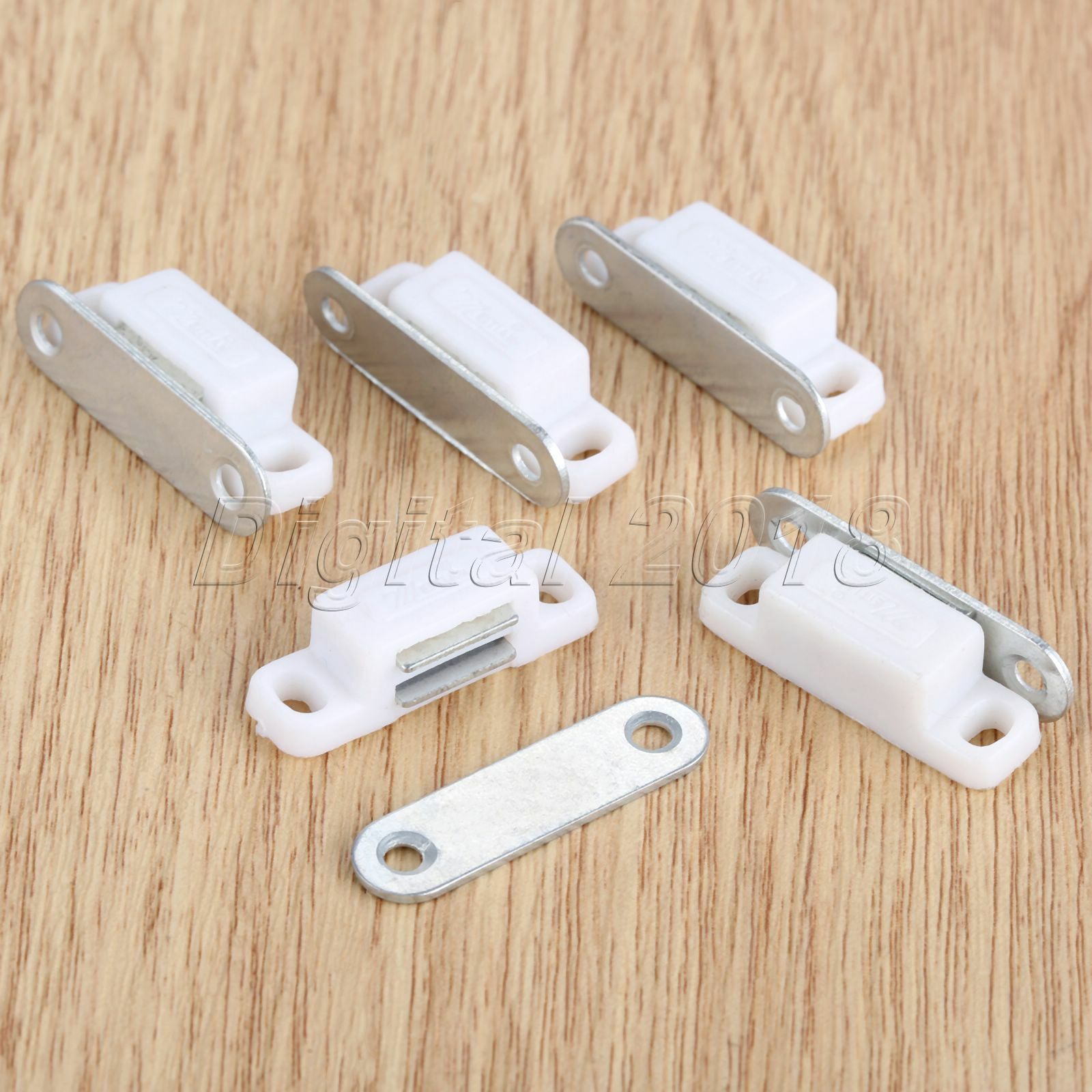 5pcs Magnetic Cabinet Catches Push Open Touch Kitchen Door Stop Damper ...