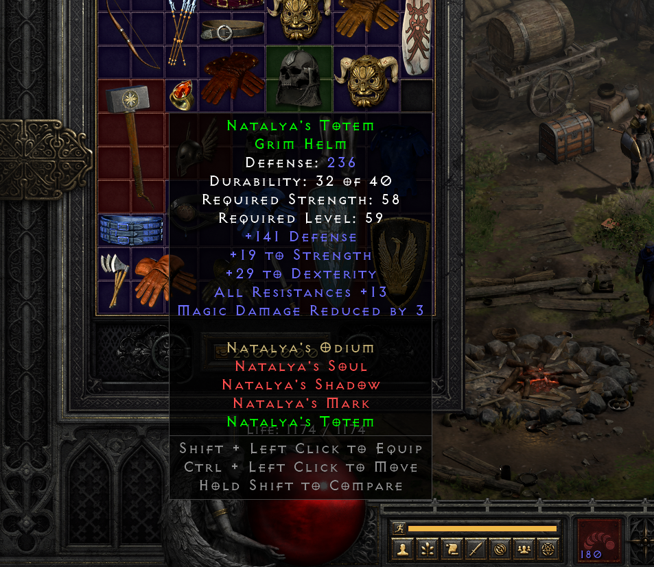 Natalya's Totem Grim helm / DIablo 2 Resurrected / PC / Non-Ladder SC ...