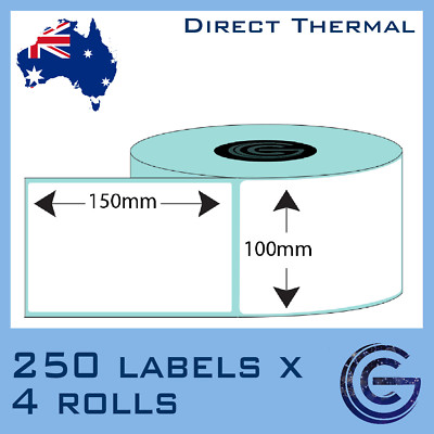 100 x 150 mm 25000pcs Label for Zebra, TSC, Datamax for Auspost ...