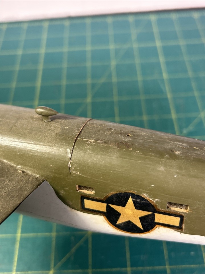 Vintage Wood Model Air Plane WWII Built 1950s-70s Parts Or Restore USA ...