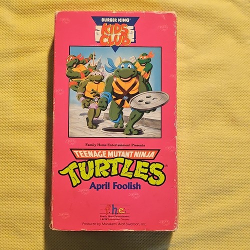 Teenage Mutant Ninja Turtles April Foolish Burger King Kids Club VHS ...