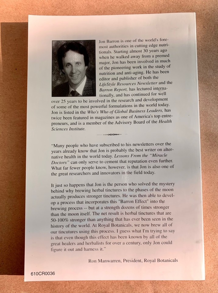 Lessons From the Miracle Doctors by John Jon Barron Guide to Optimum ...