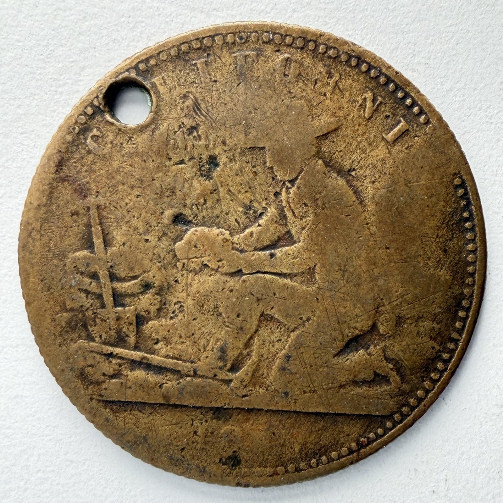 1849 California Counter Token Gold Rush Low Ball Holed | eBay