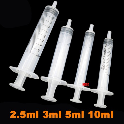 Small Plastics Hypodermic Nutrient Liquid Syringe 2.5ml 3ml 5~10ml For Toy Model | eBay Australia