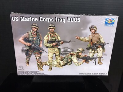 TRUMPETER 00407 US MARINE CORPS IRAQ 2003 FIGURE MODEL KIT-NIB-1/35 ...