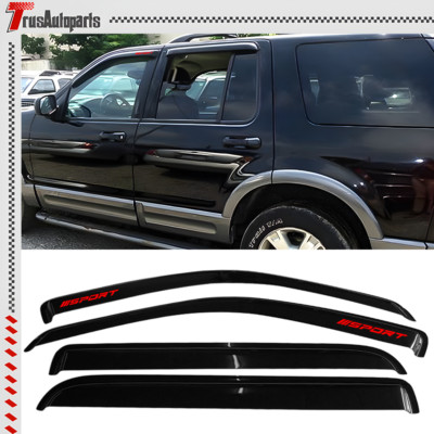 Fits 02-10 Ford Explorer Window Visors Rain Shade Guard Deflector w ...