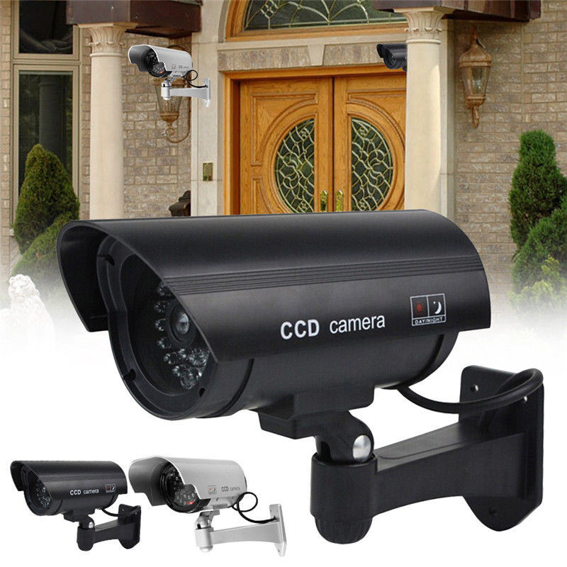 Dummy Security Camera Fake Cameras CCTV Surveillance with Flashing LED ...