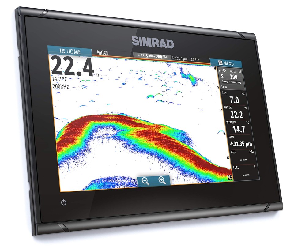Simrad GO9 XSE 9-inch Chartplotter HDI Transducer C-MAP Discover Chart ...