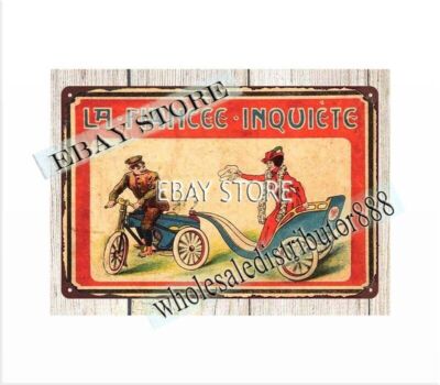 GERMAN LEHMANN WIND-UP ANXIOUS BRIDE TOY metal tin sign discount wall ...