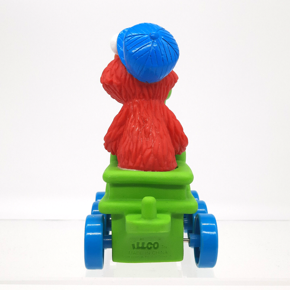 Elmo Sesame Street Train Engine Engineer Rubber Toy Henson ILLCO ...