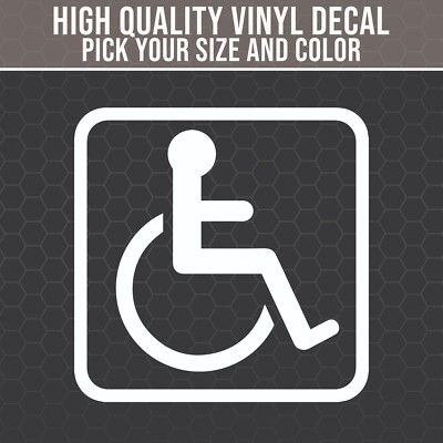 Handicapped Sign Decal, Wheelchair Decal for Car, Truck, Accessibility ...