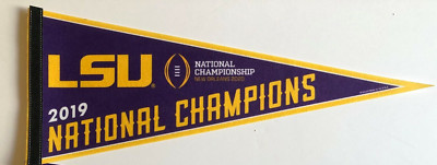 LSU TIGERS 2019 COLLEGE FOOTBALL NATIONAL CHAMPIONS VINTAGE PENNANT NEW ...