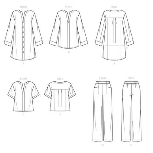 Simplicity Sewing Pattern 9113 Misses 16-24 Loose Tunic, Top and Pull ...