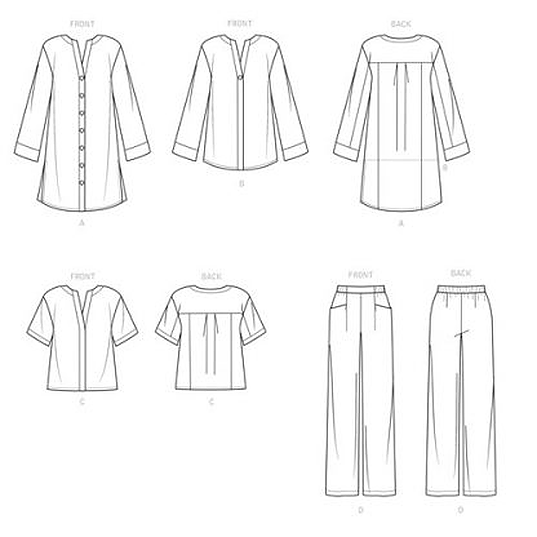 Simplicity Sewing Pattern 9113 Misses 16-24 Loose Tunic, Top and Pull ...
