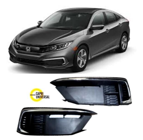 Pour 2019-2021 Honda Civic Coupe/ Sedan Avant Pare-Choc Fog Léger Lampe ...