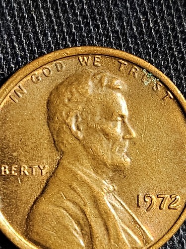 1972 Penny Errors No Mint Mark, Struck Off Center, Letters On Rim, Rare ...
