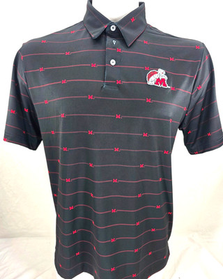 NEW Maryland Terrapins Terps Under Armour SS Black Golf Polo Shirt Men ...