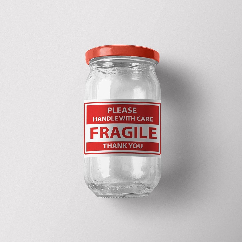 Fragile Stickers 4 x 6 Inch, for Shipping, Moving and Packing, Please ...