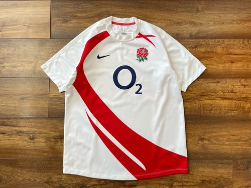 ENGLAND RUGBY UNION Home Shirt Jersey – NIKE 2007/2009 O2 Red Roses ...