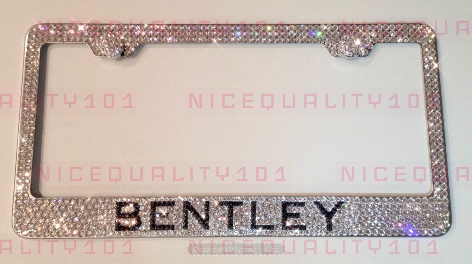 Bentley License Plate Frame Holder Made w/ Swarovski Crystals | eBay