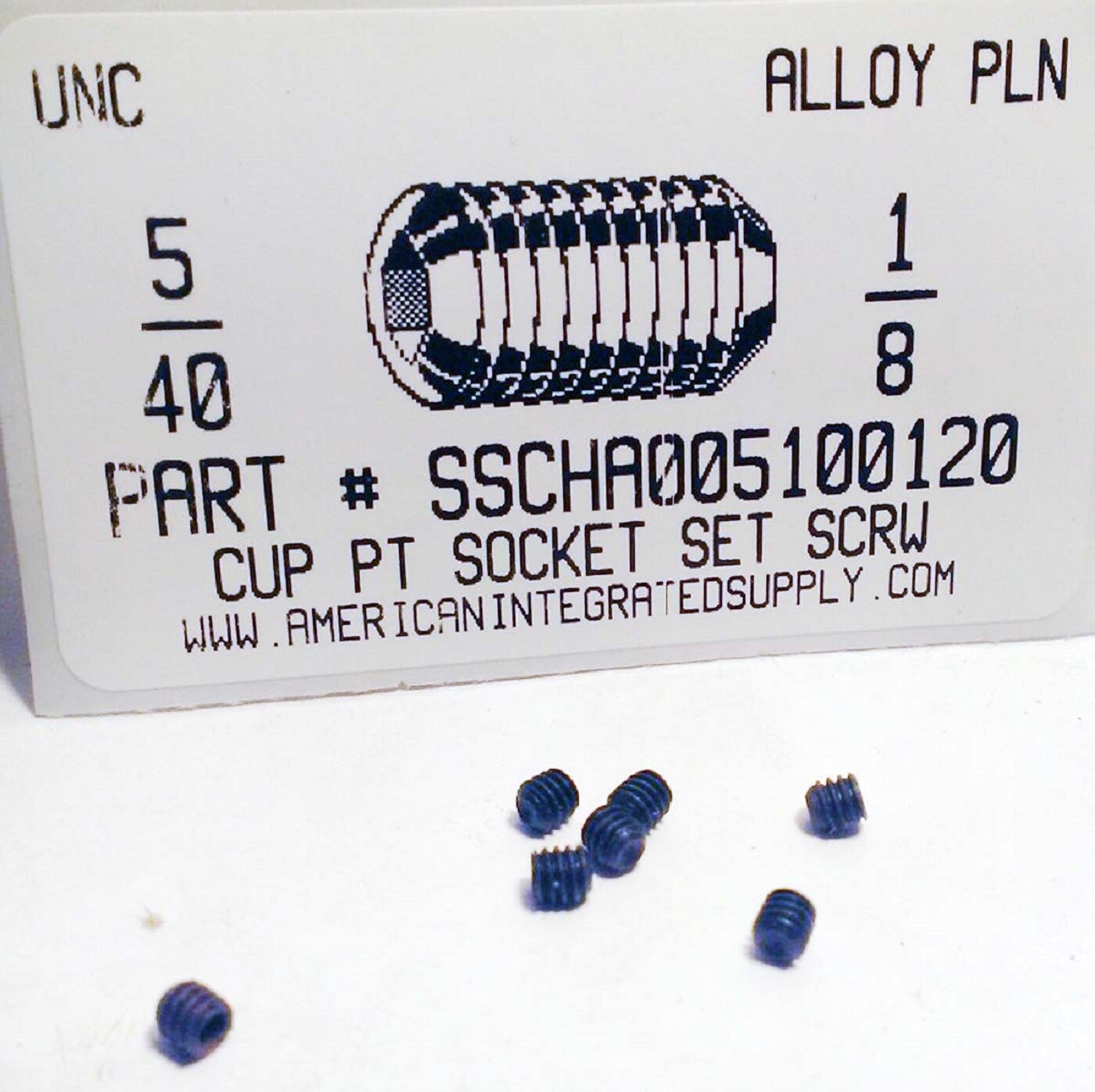 #5-40x1/8 Hex Socket Set Screws Cup Point Alloy Steel (50) | eBay