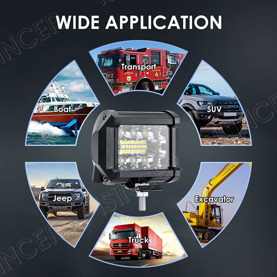 4PCS 4" LED CUBE LED Work Light Headights Fit John Deere Kubota Kubota Tractor | eBay