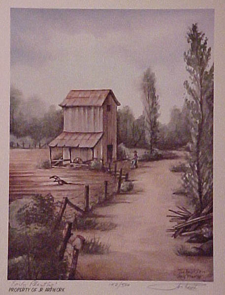Jon Reich "Early Planting" print of water color original signed ...