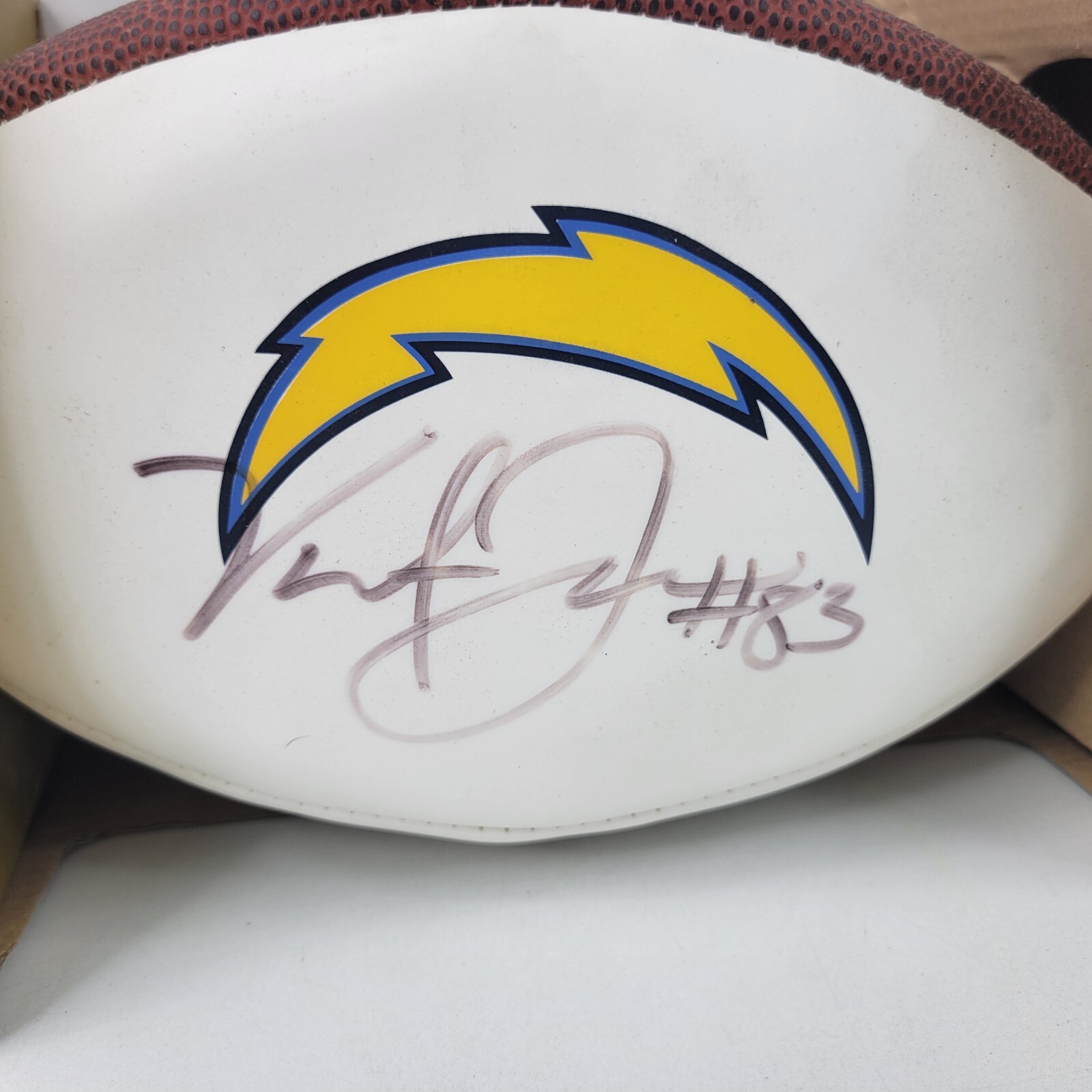 WILSON NFL AUTOGRAPH FOOTBALL OFFICIAL SIZE "THE DUKE" Vincent Jackson ...