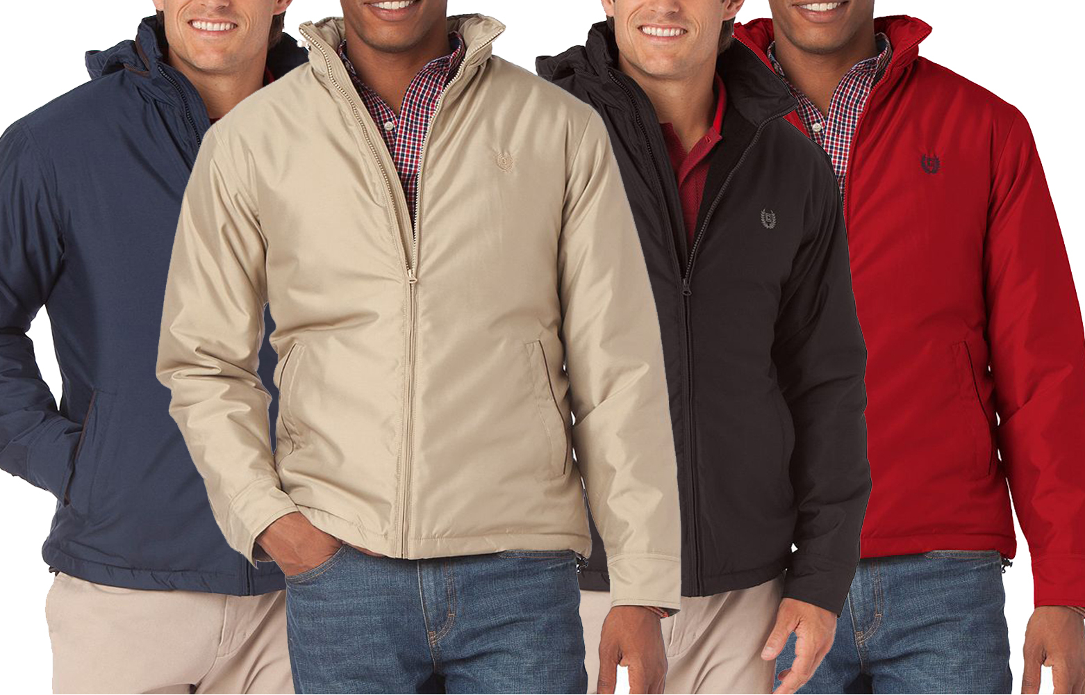 New Chaps Men's Classic-Fit Softshell Jacket Beige Size 3XB, 3XLT MSRP ...