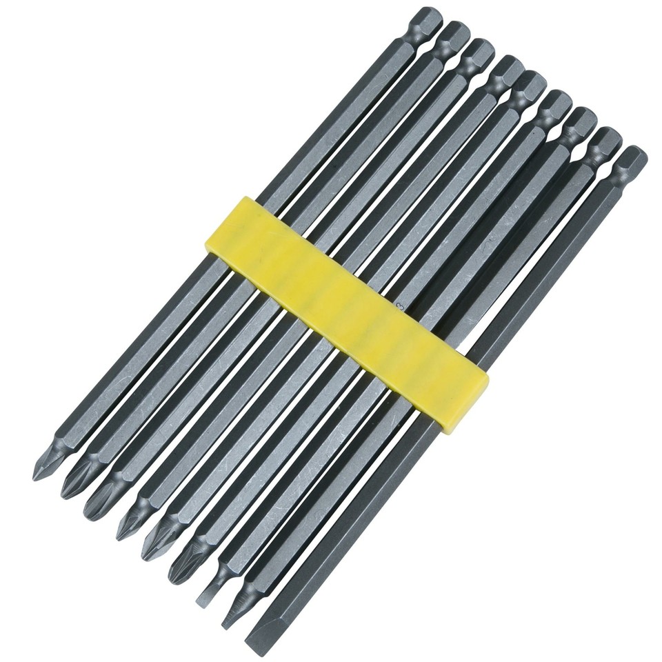Bluespot 9pc 150mm Extra Long Reach Power Drill Screwdriver Bit Set Hex ...