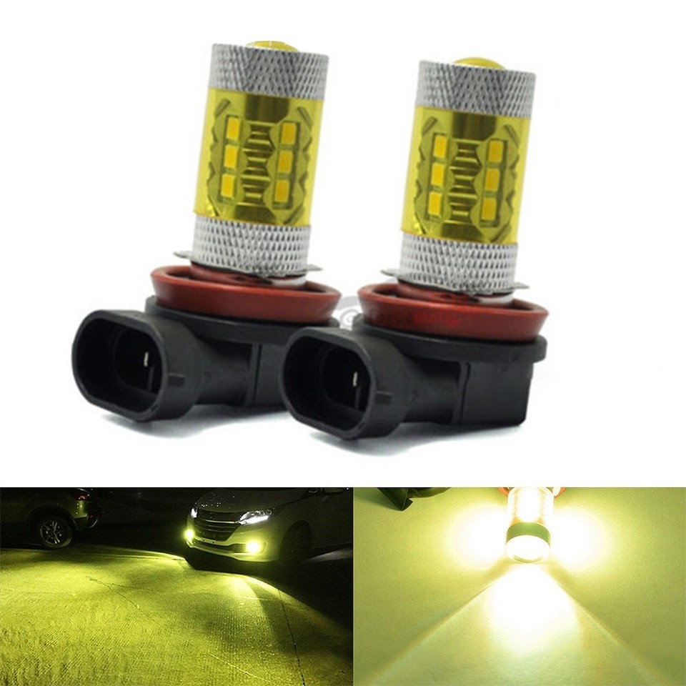 High Power 80W H11 H8 LED Bulbs Golden Yellow Light Long lasting and ...