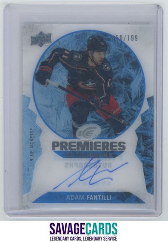 2023-24 Upper Deck Ice Premieres Autographs Adam Fantilli Auto /199 # ...