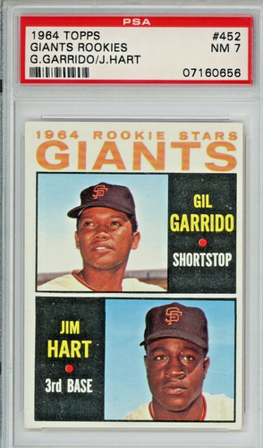1964 Topps Giants rookies baseball card, PSA graded NM 7, #452 in the ...