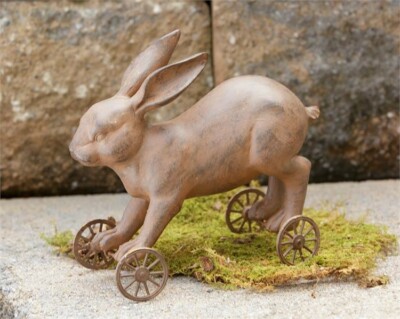 Rolling Bunny/Rabbit Resin Table Decor Easter Gift | eBay