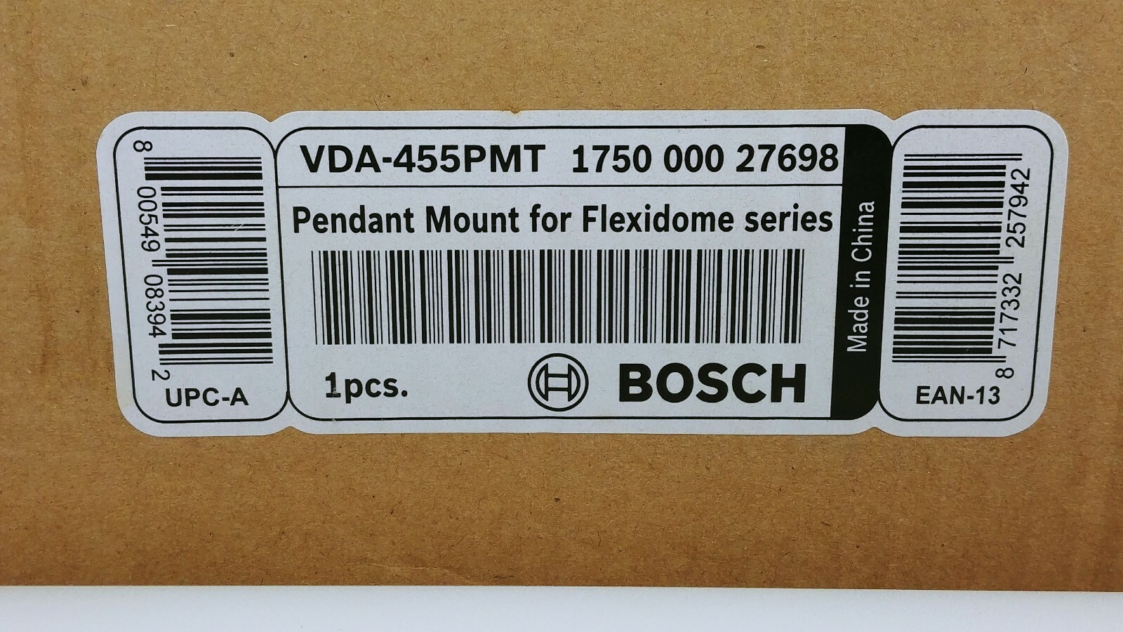 Bosch VDA-455PMT PENDANT MOUNT FOR FLEXIDOME VF, XT+, XF AND DN SERIES ...