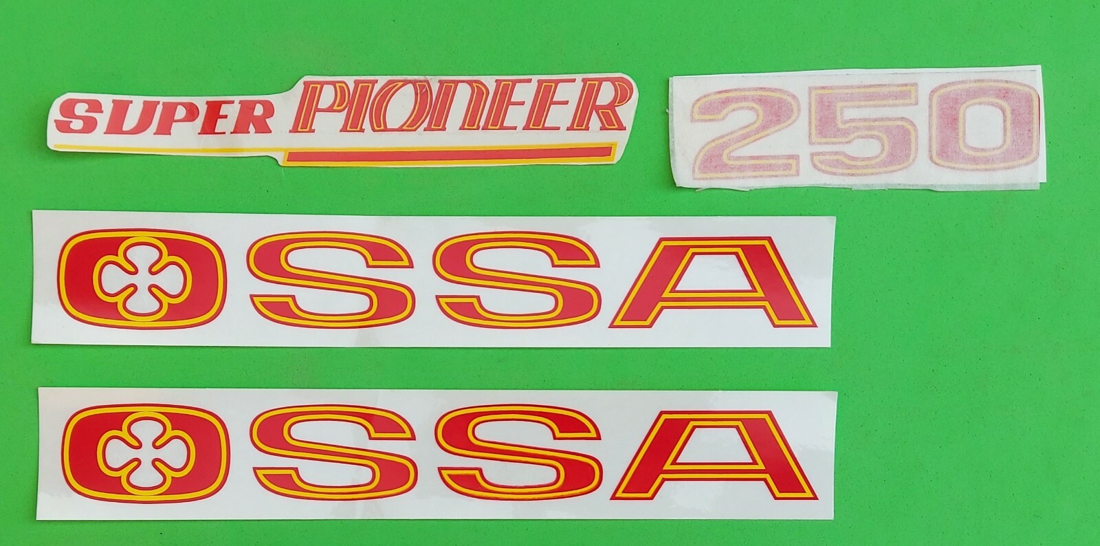 DECALS OSSA SUPER PIONER GREEN OSSA MOUNTAINEER GREEN 250cc OSSA DECALS ...