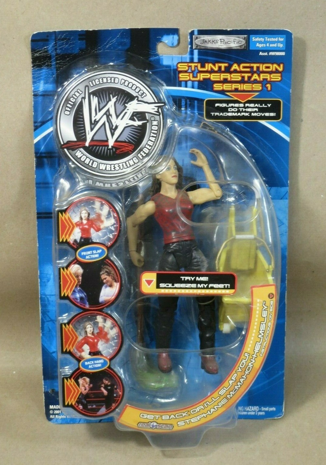 NIP 2001 Stephanie McMahon-Helmsley WWF Stunt Action Figure Superstars ...